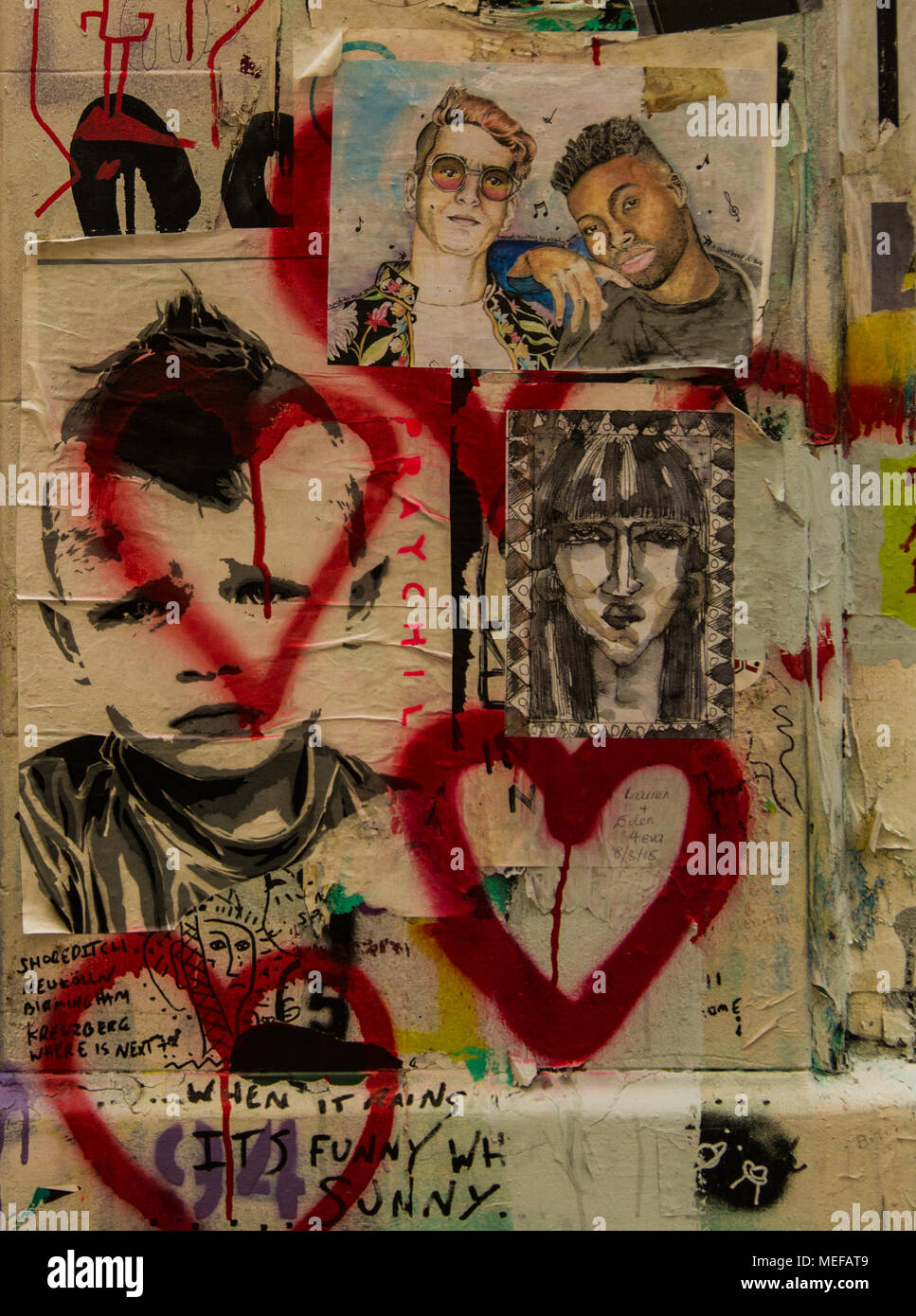 London Streets with Street Art. Gritty and Urban life with a message ...