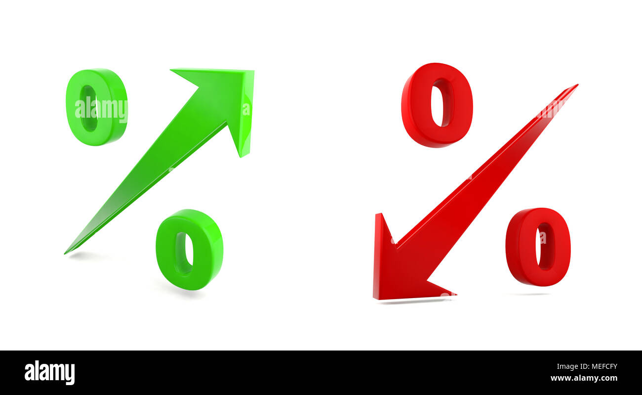 High and Low percent index rate Stock Photo - Alamy