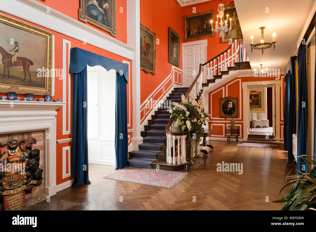 Fonmon Castle,Barry,Wales, the family home of Sir Brooke Boothby,his ...