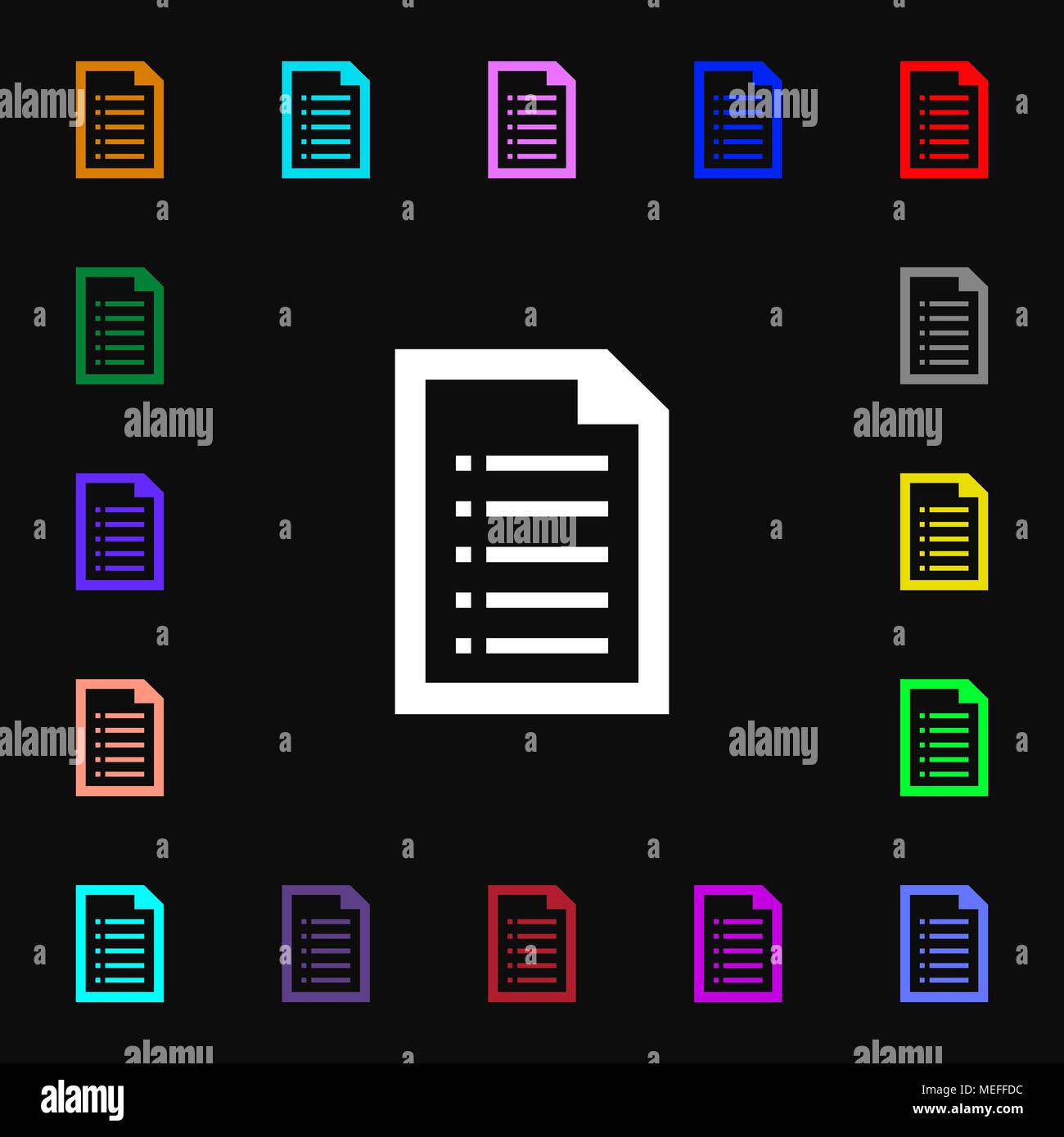 Text file icon sign. Lots of colorful symbols for your design. Vector ...