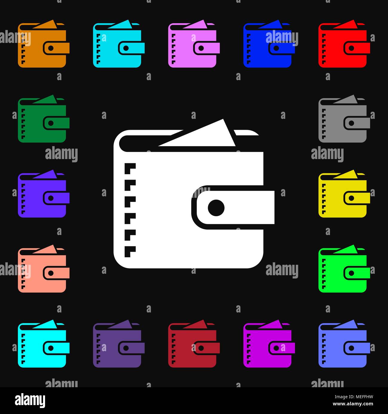 Purse icon sign. Lots of colorful symbols for your design. Vector ...