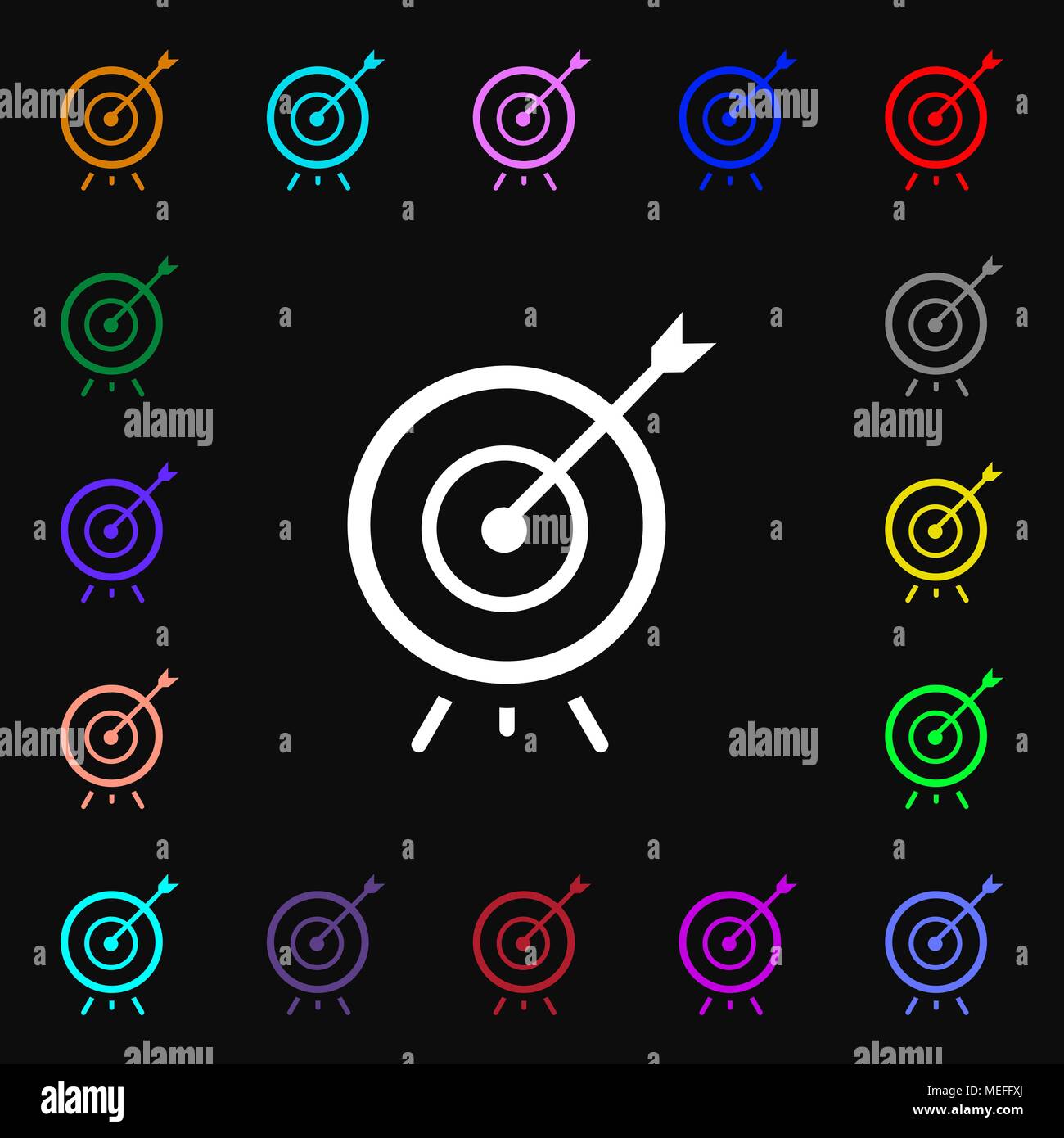 Target icon sign. Lots of colorful symbols for your design. Vector ...