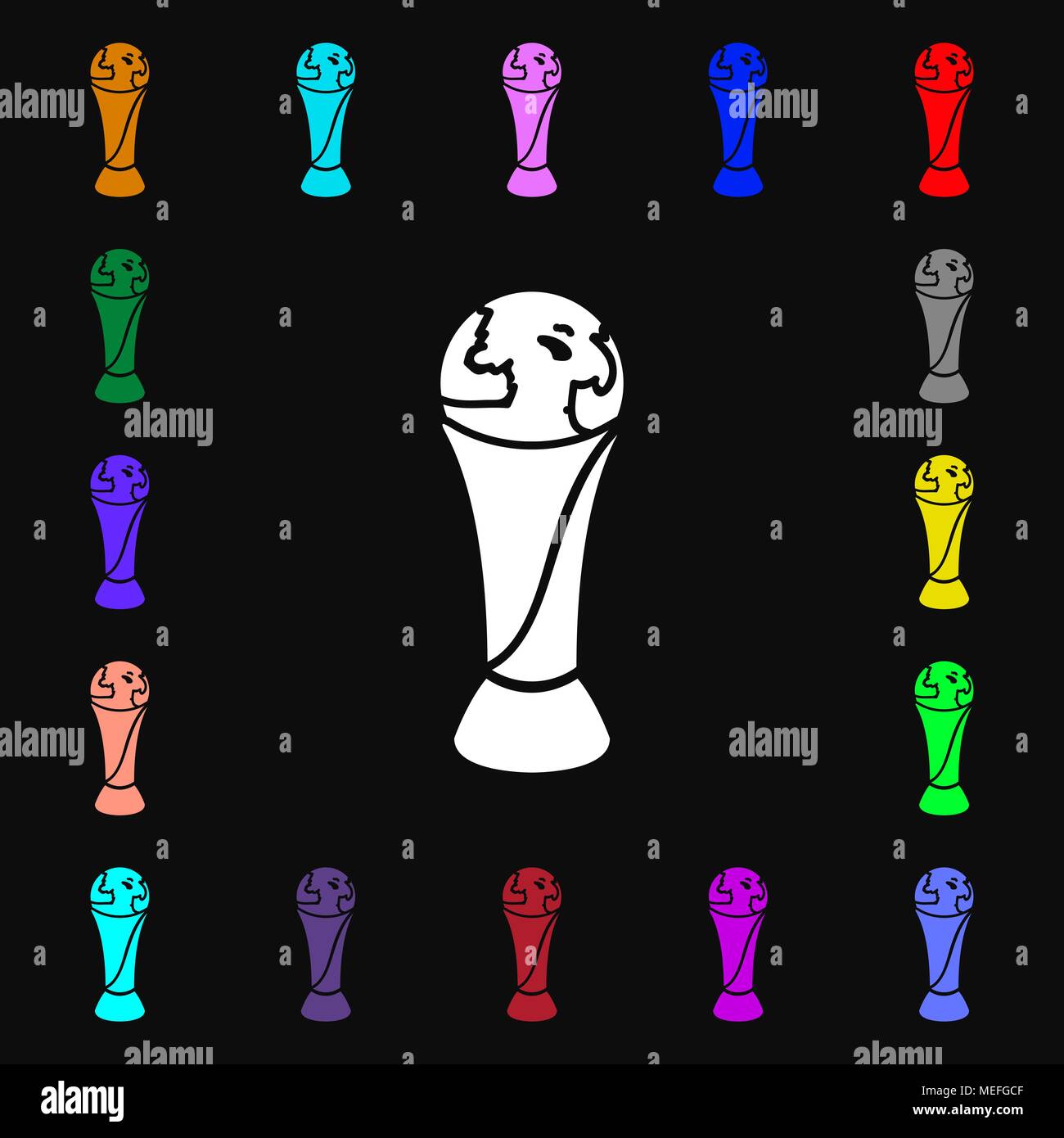 World cup icon sign. Lots of colorful symbols for your design. Vector ...