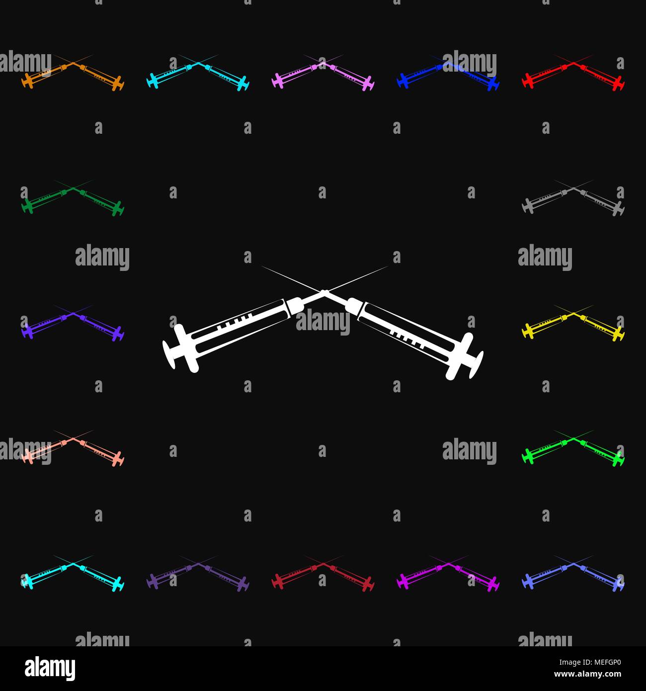 Syringes icon sign. Lots of colorful symbols for your design. Vector ...