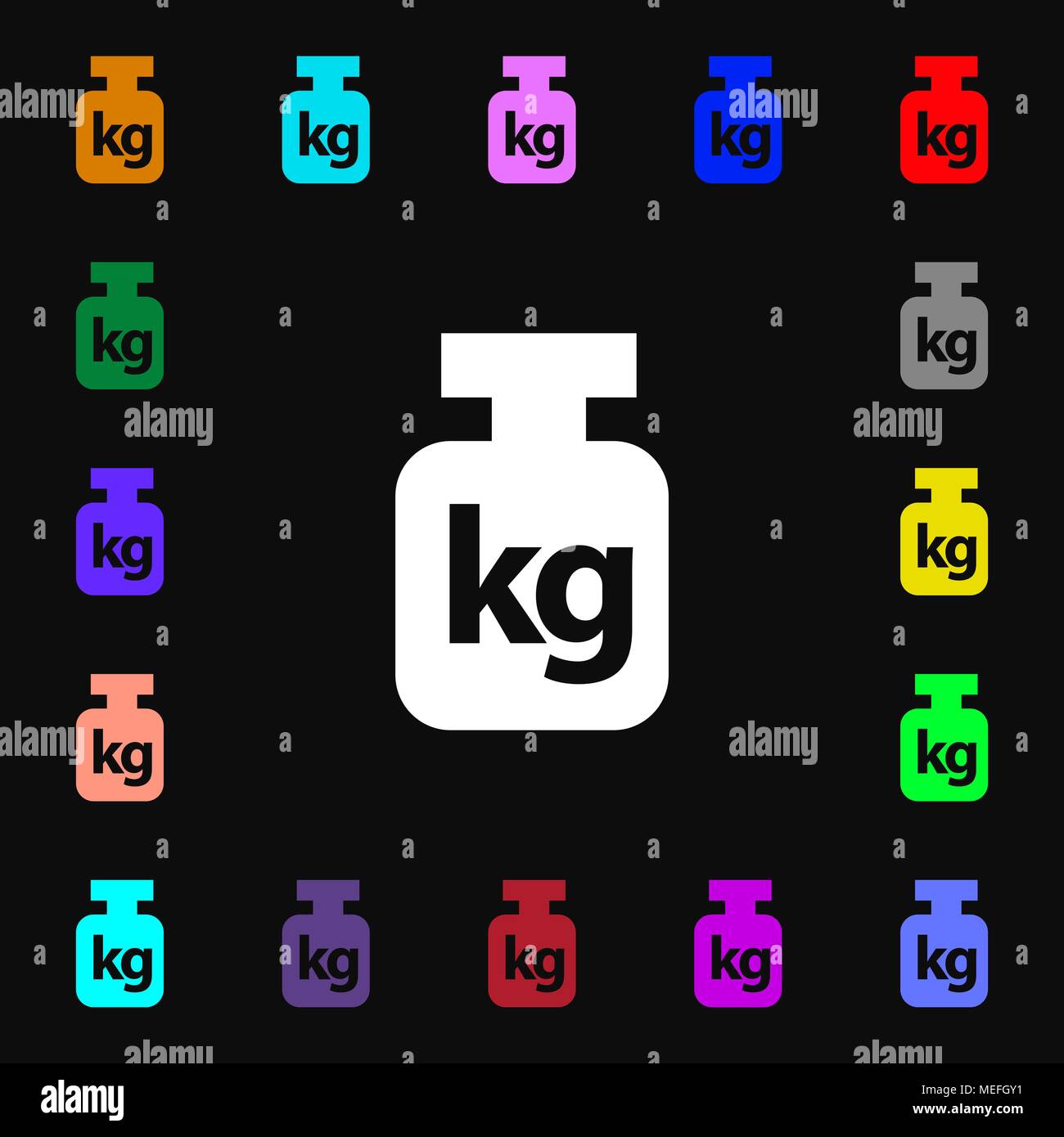 Weight icon sign. Lots of colorful symbols for your design. Vector ...