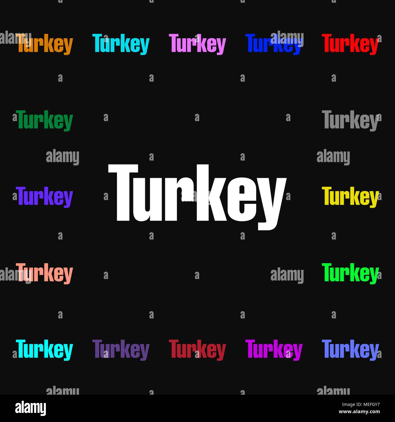 Turkey icon sign. Lots of colorful symbols for your design. Vector ...
