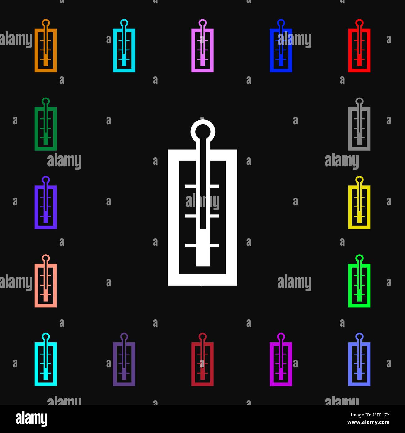 Thermometer icon sign. Lots of colorful symbols for your design. Vector ...