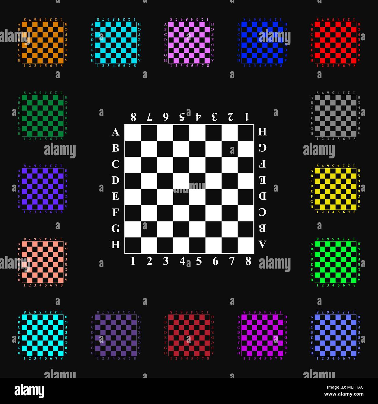 Modern Chess board icon sign. Lots of colorful symbols for your design ...