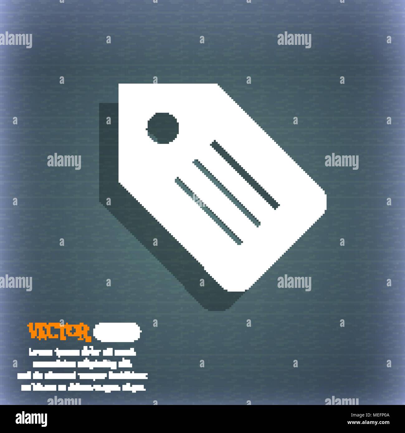Web stickers, tags and banners icon. On the blue-green abstract ...