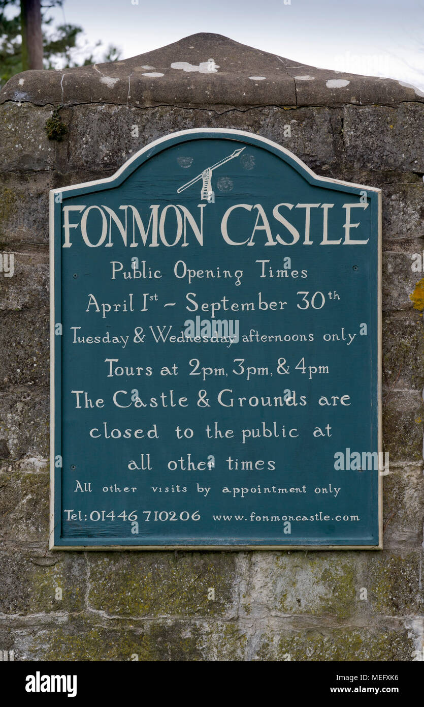 Fonmon Castle,Barry,Wales, the family home of Sir Brooke Boothby,his ...