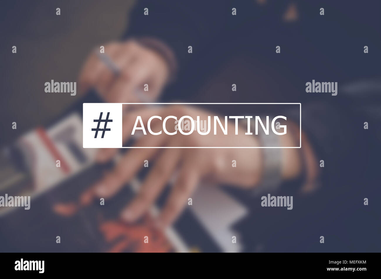 Accounting word with business blurring background Stock Photo - Alamy
