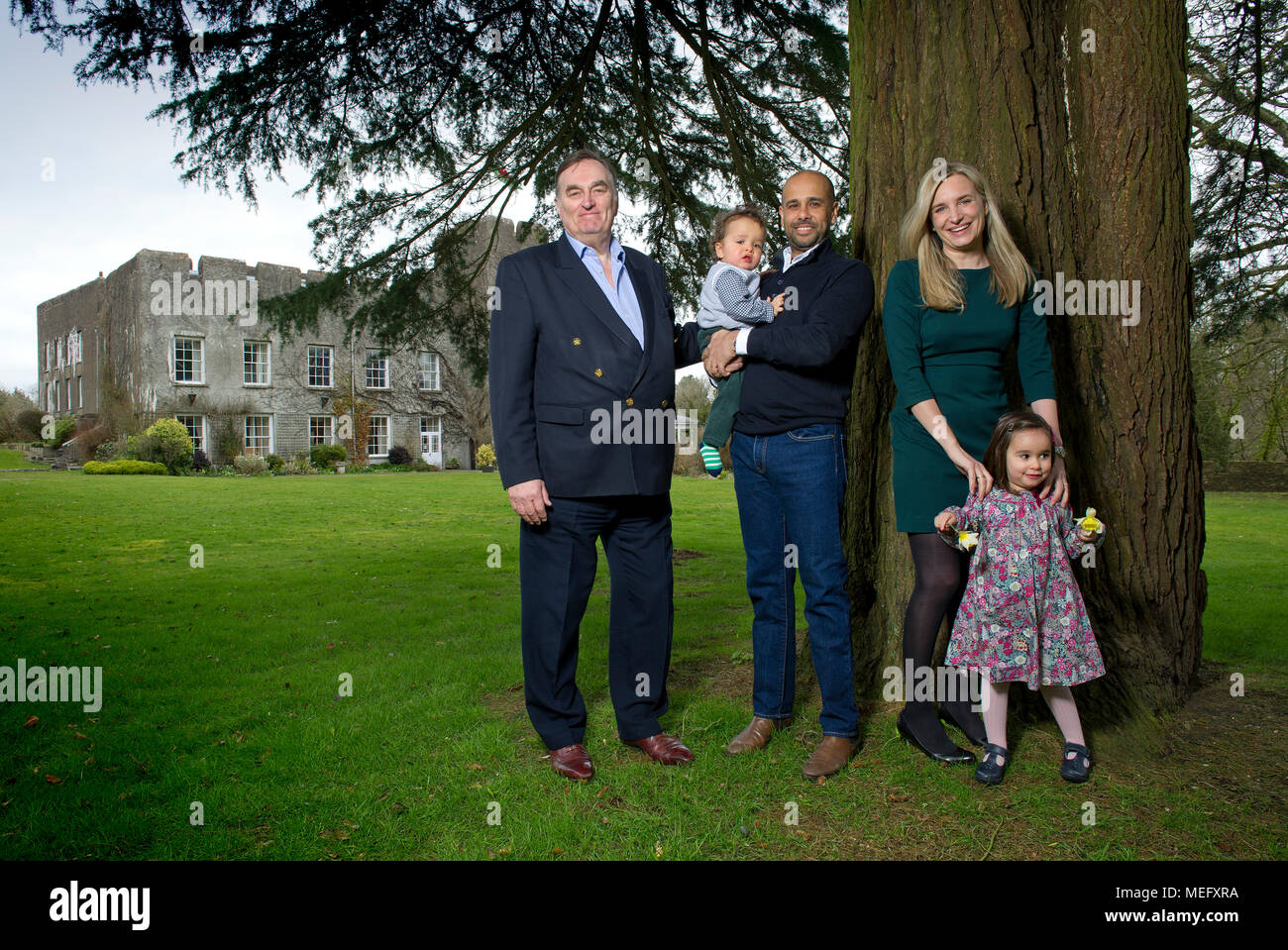 Fonmon Castle,Barry,Wales, the family home of Sir Brooke Boothby,his ...
