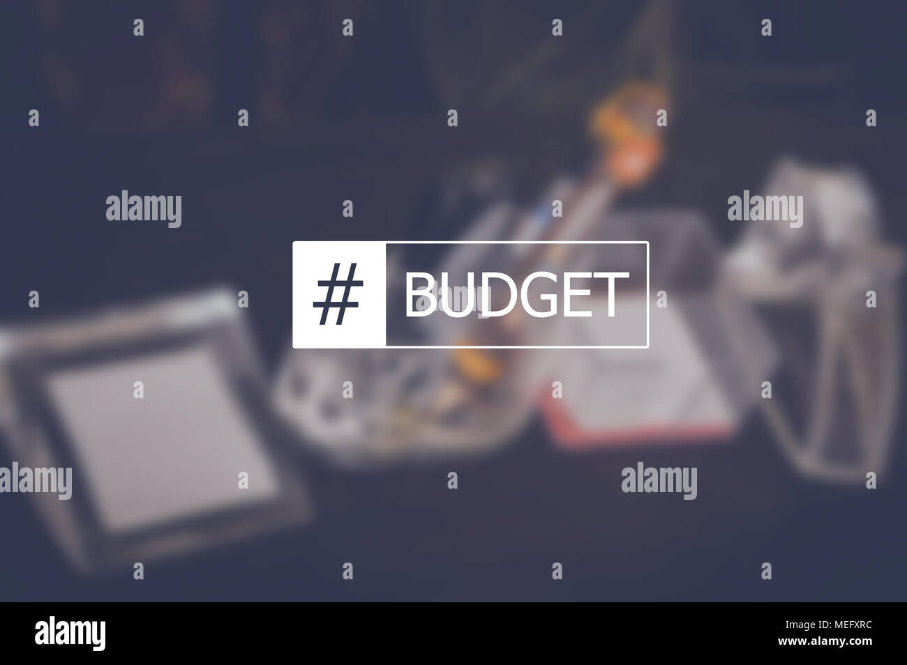 Budget word with business blurring background Stock Photo - Alamy