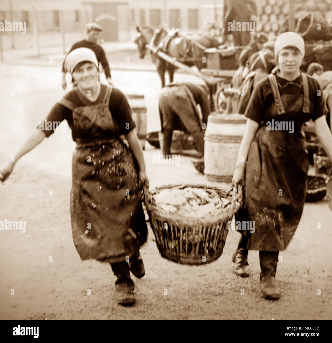 Scottish fisher girls (herring gutters and packers), Great Yarmouth ...