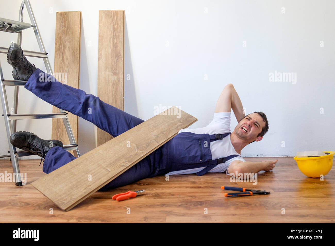 Man Falling Ladder High Resolution Stock Photography and Images - Alamy