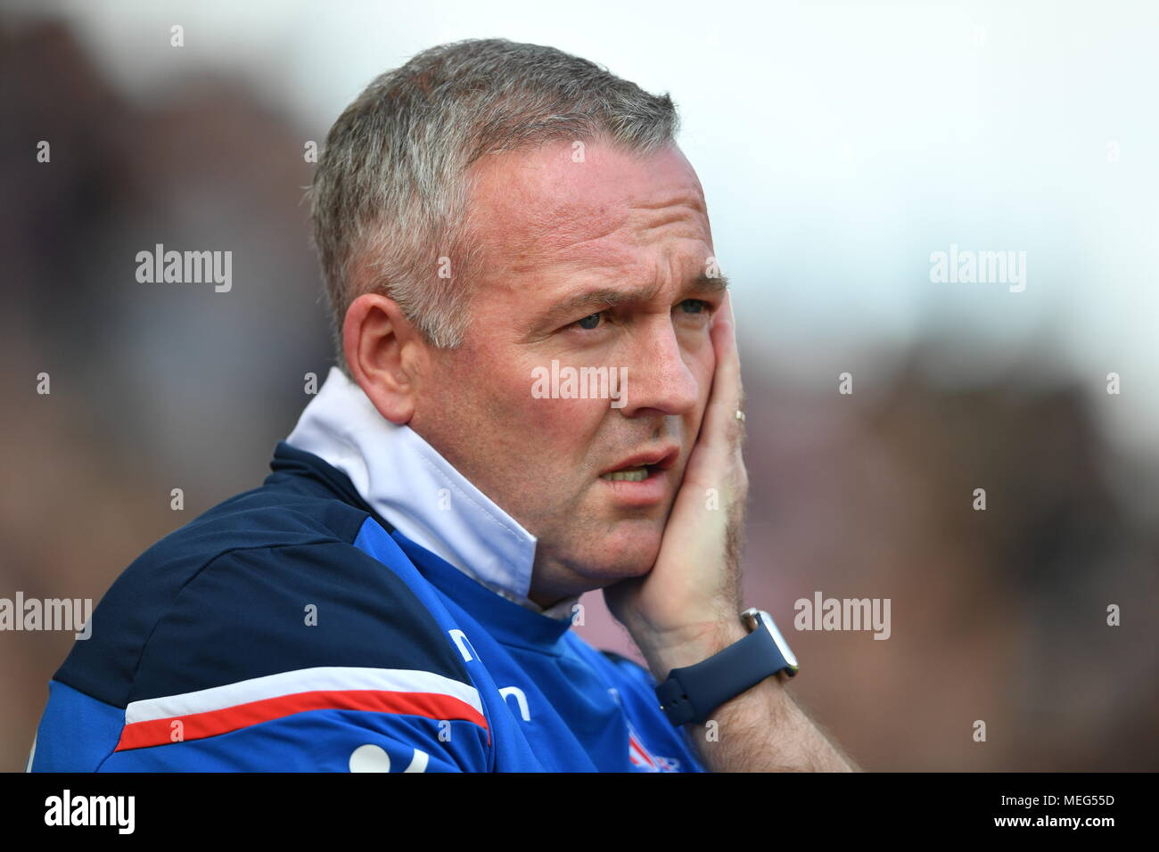 Stoke City manager Paul Lambert during the Premier League match at the ...