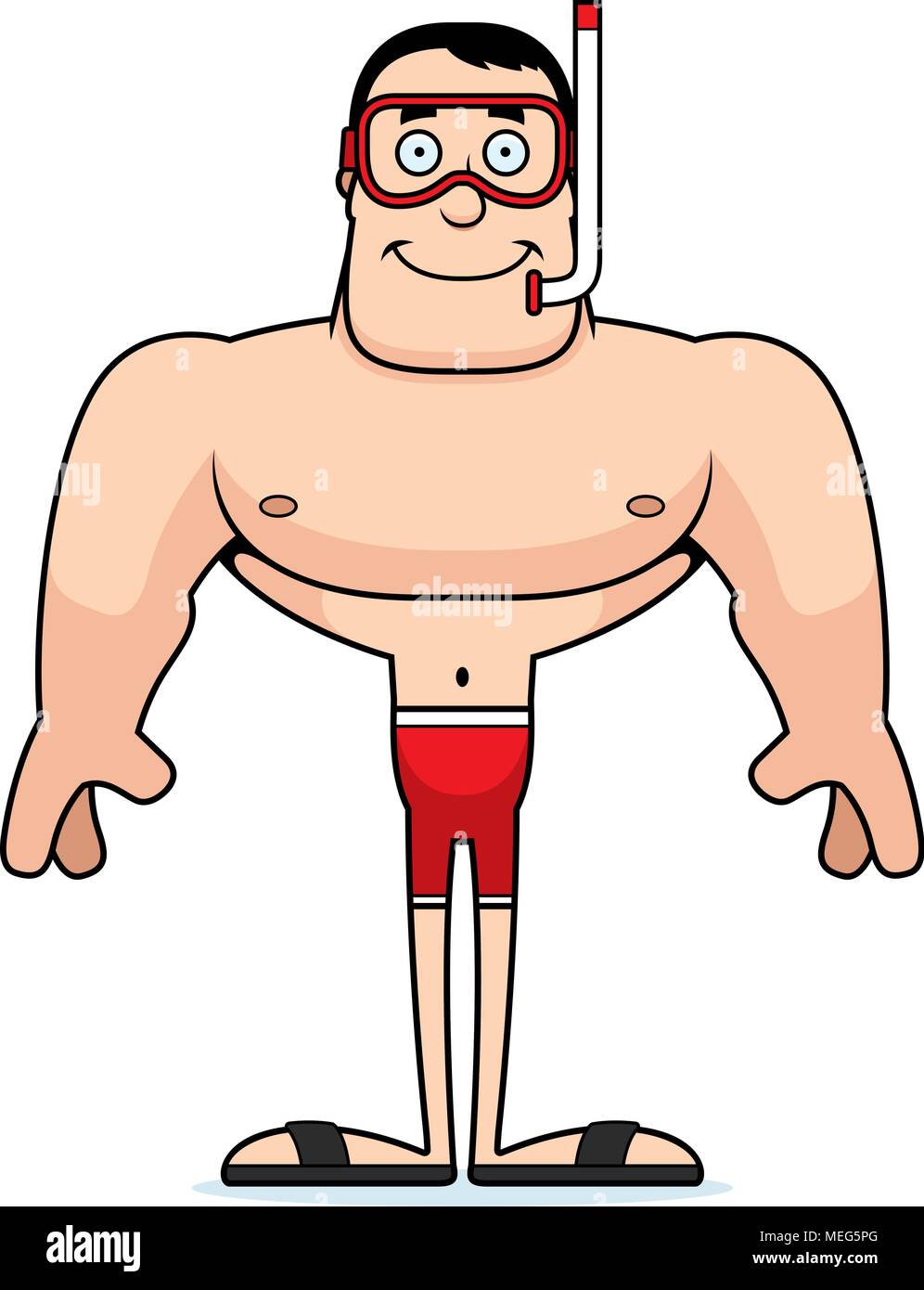 A cartoon snorkeler smiling Stock Vector Image & Art - Alamy