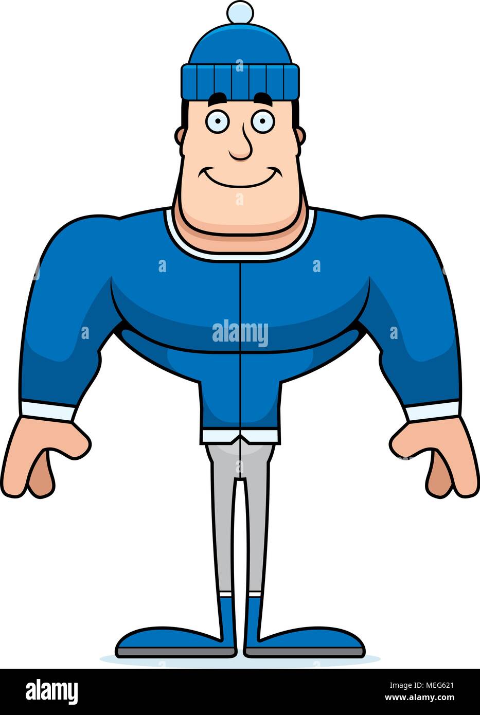 A cartoon winter man smiling Stock Vector Image & Art - Alamy