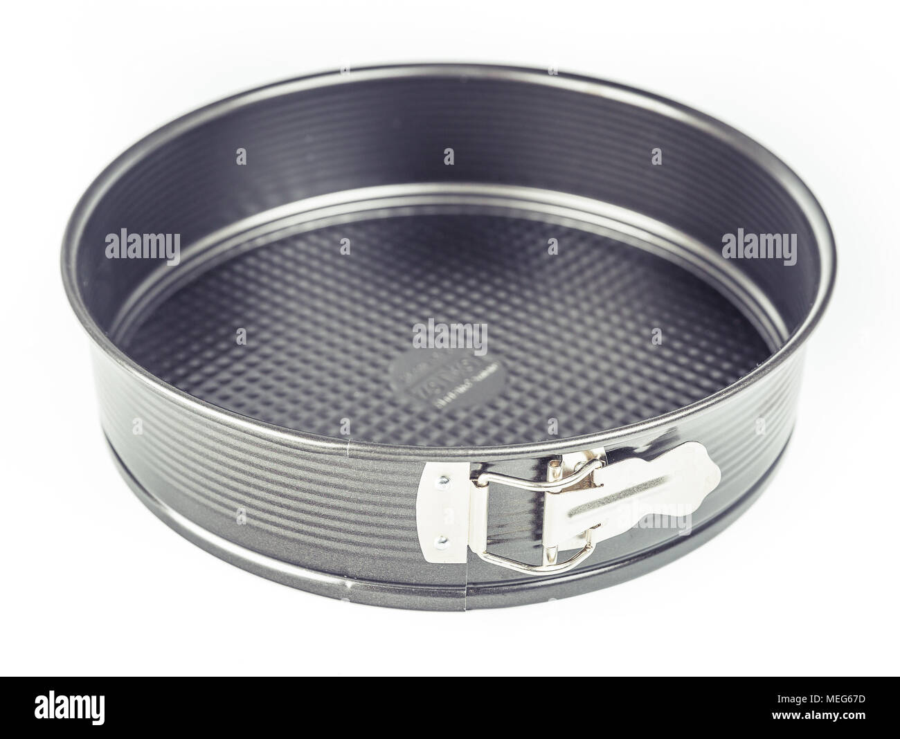 Metal Spring Form for Bakery isolated on white Stock Photo - Alamy