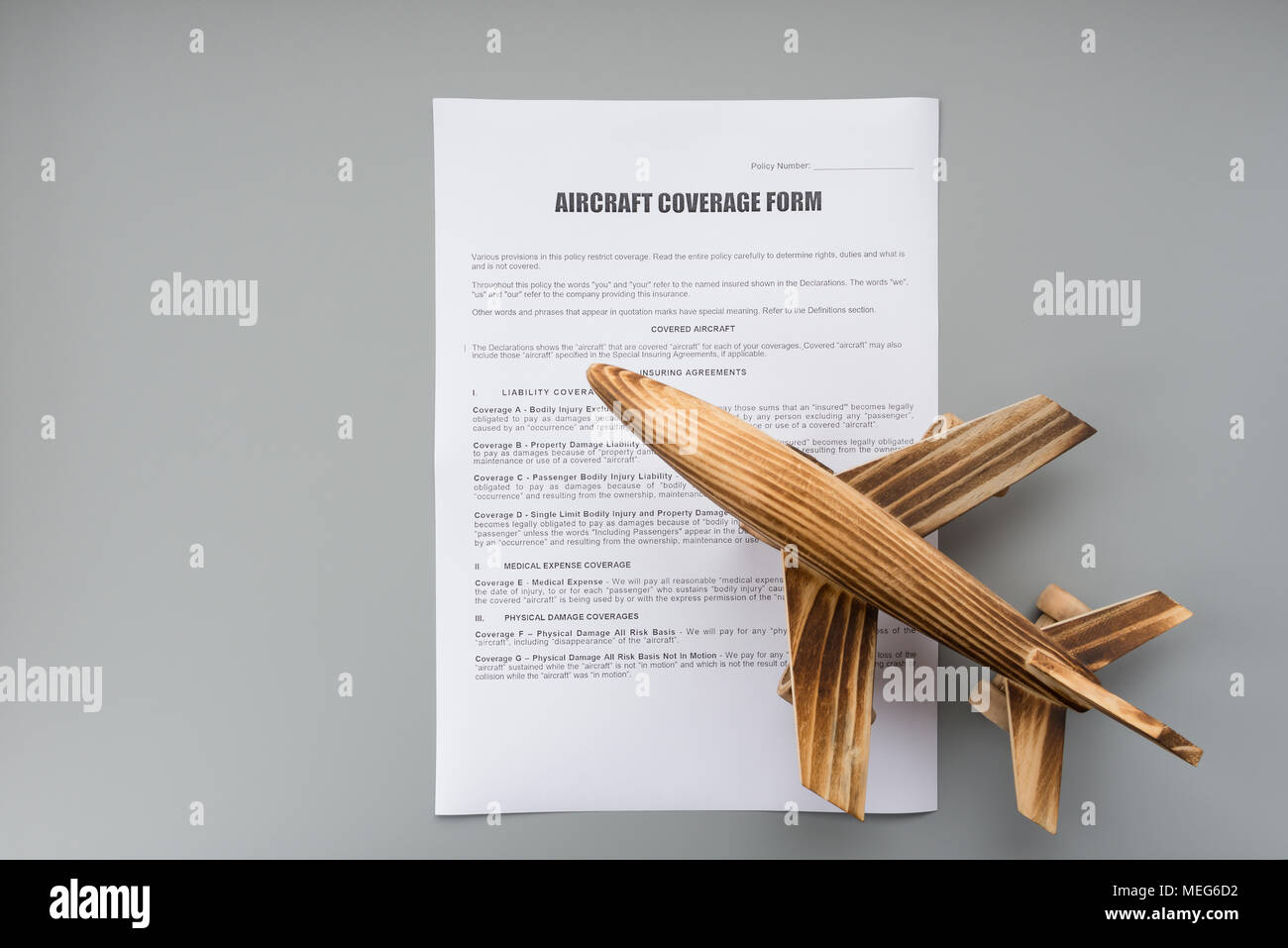 aircraft coverage form and an airplane model concept of travel ...
