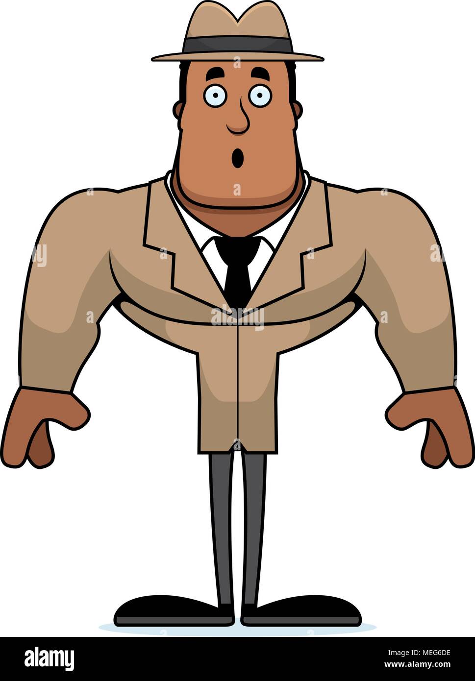 A cartoon detective looking surprised Stock Vector Image & Art - Alamy