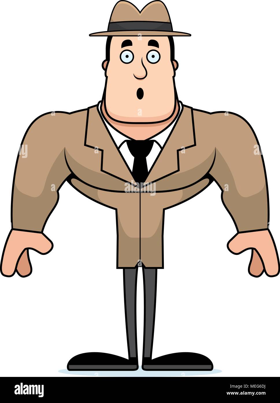 A cartoon detective looking surprised Stock Vector Image & Art - Alamy