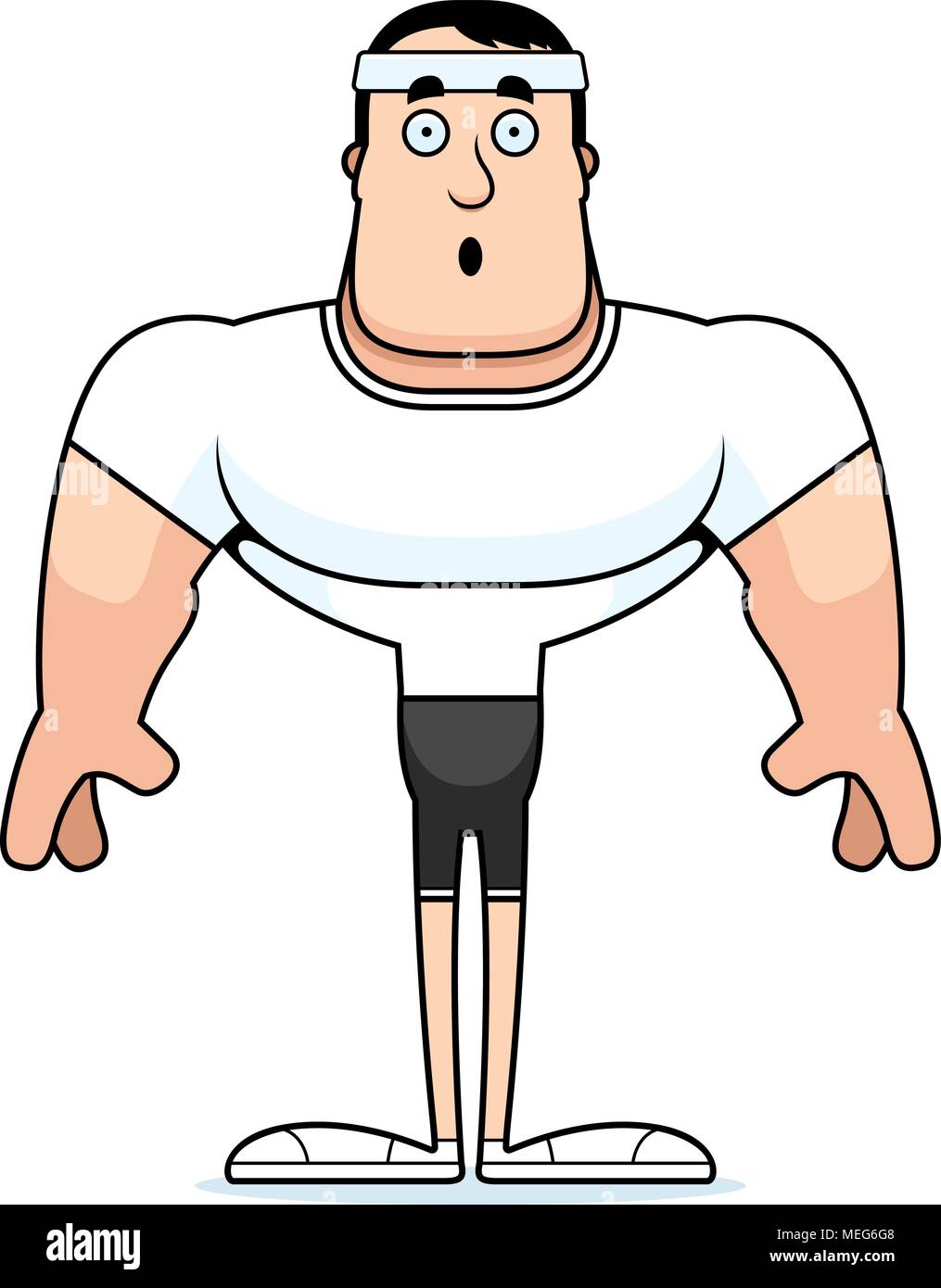 A cartoon fitness man looking surprised Stock Vector Image & Art - Alamy