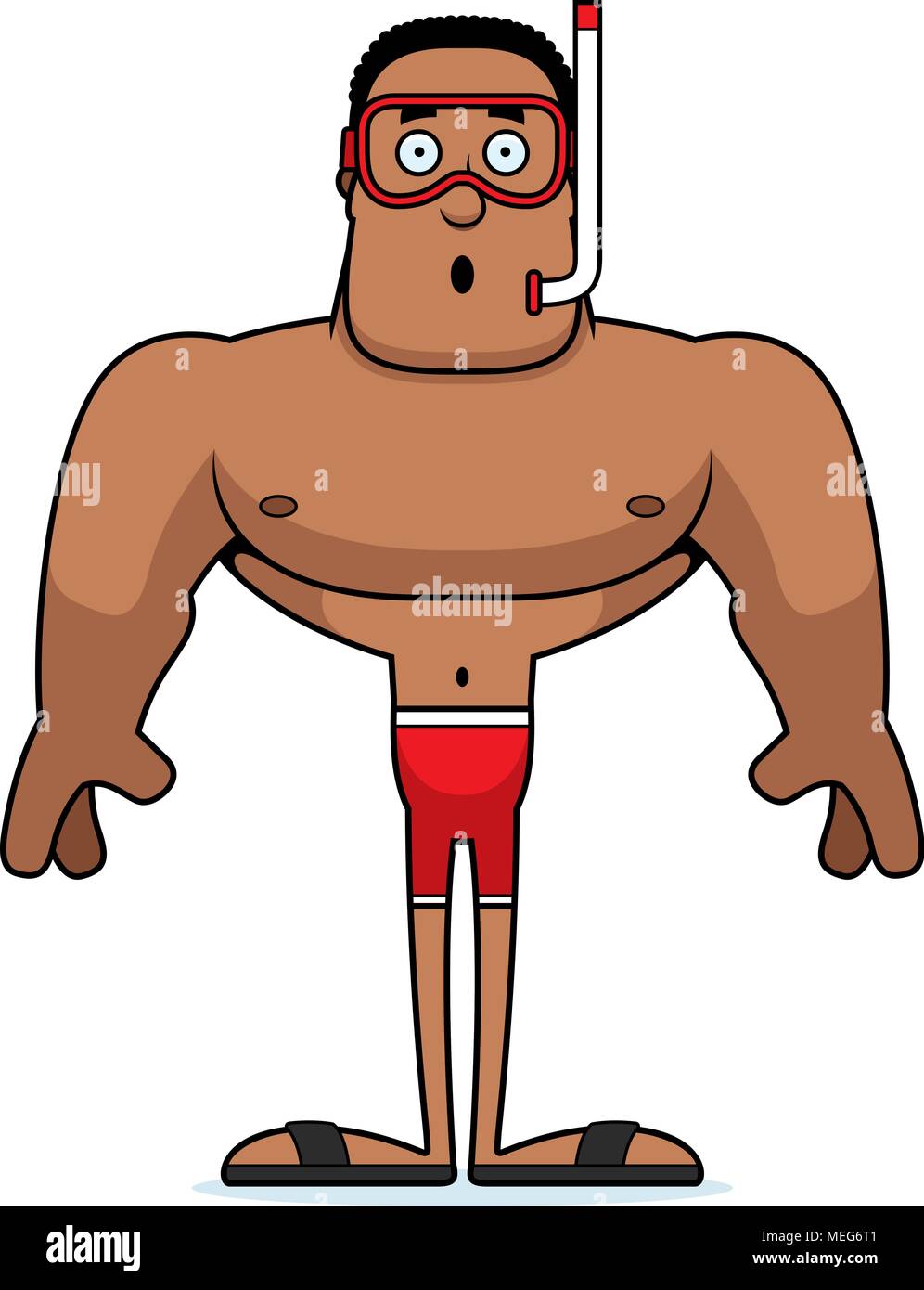 A cartoon snorkeler looking surprised Stock Vector Image & Art - Alamy