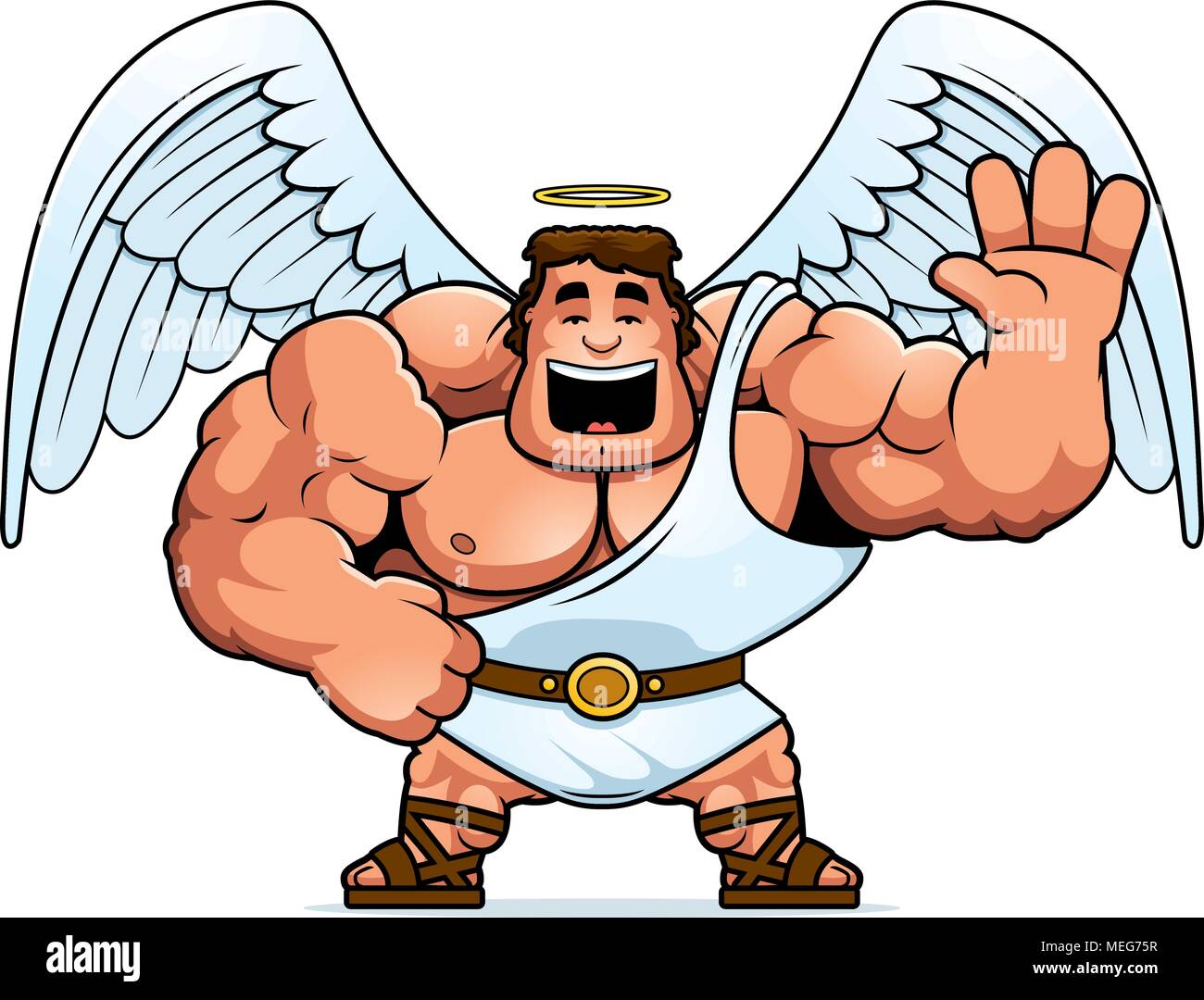A cartoon illustration of an angel waving Stock Vector Image & Art - Alamy