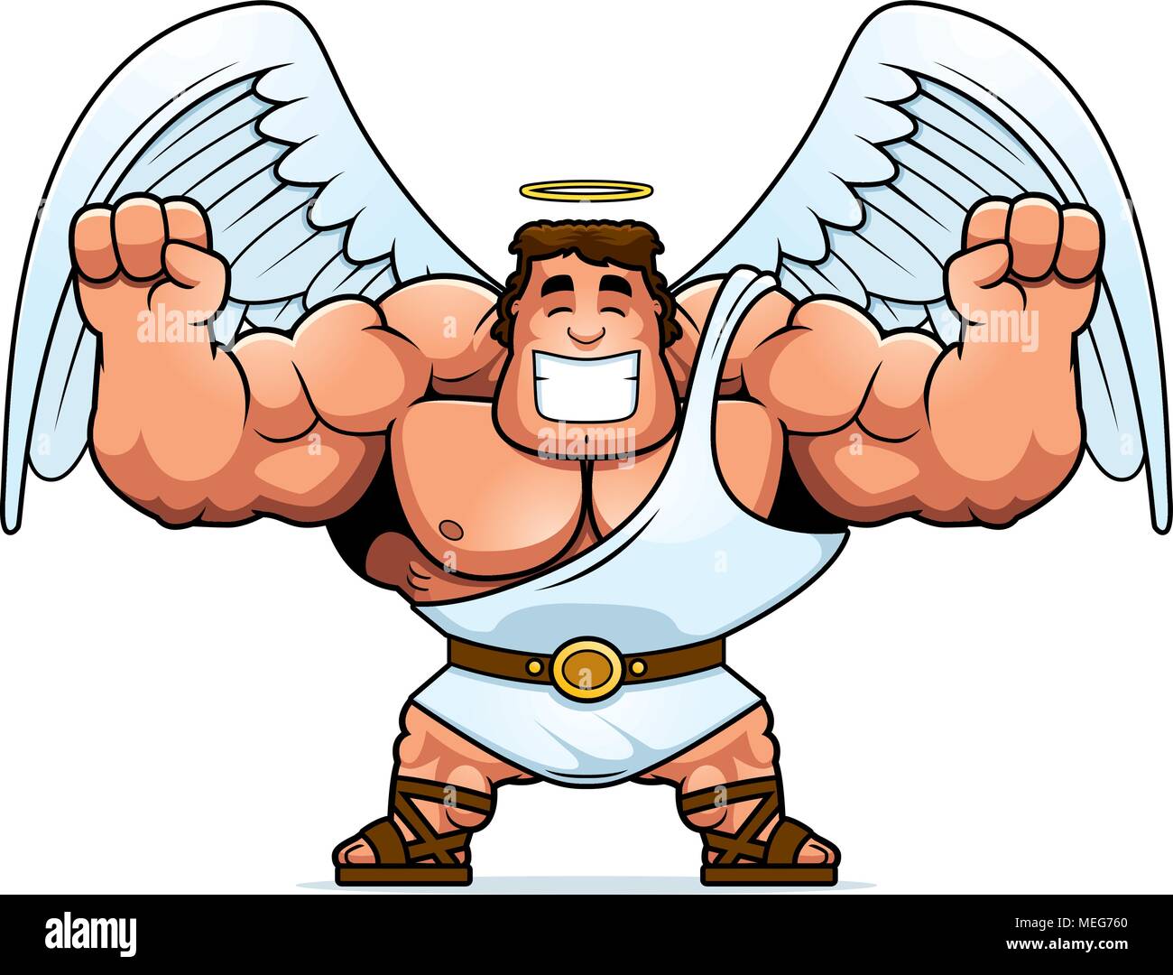 A cartoon illustration of an angel celebrating Stock Vector Image & Art ...