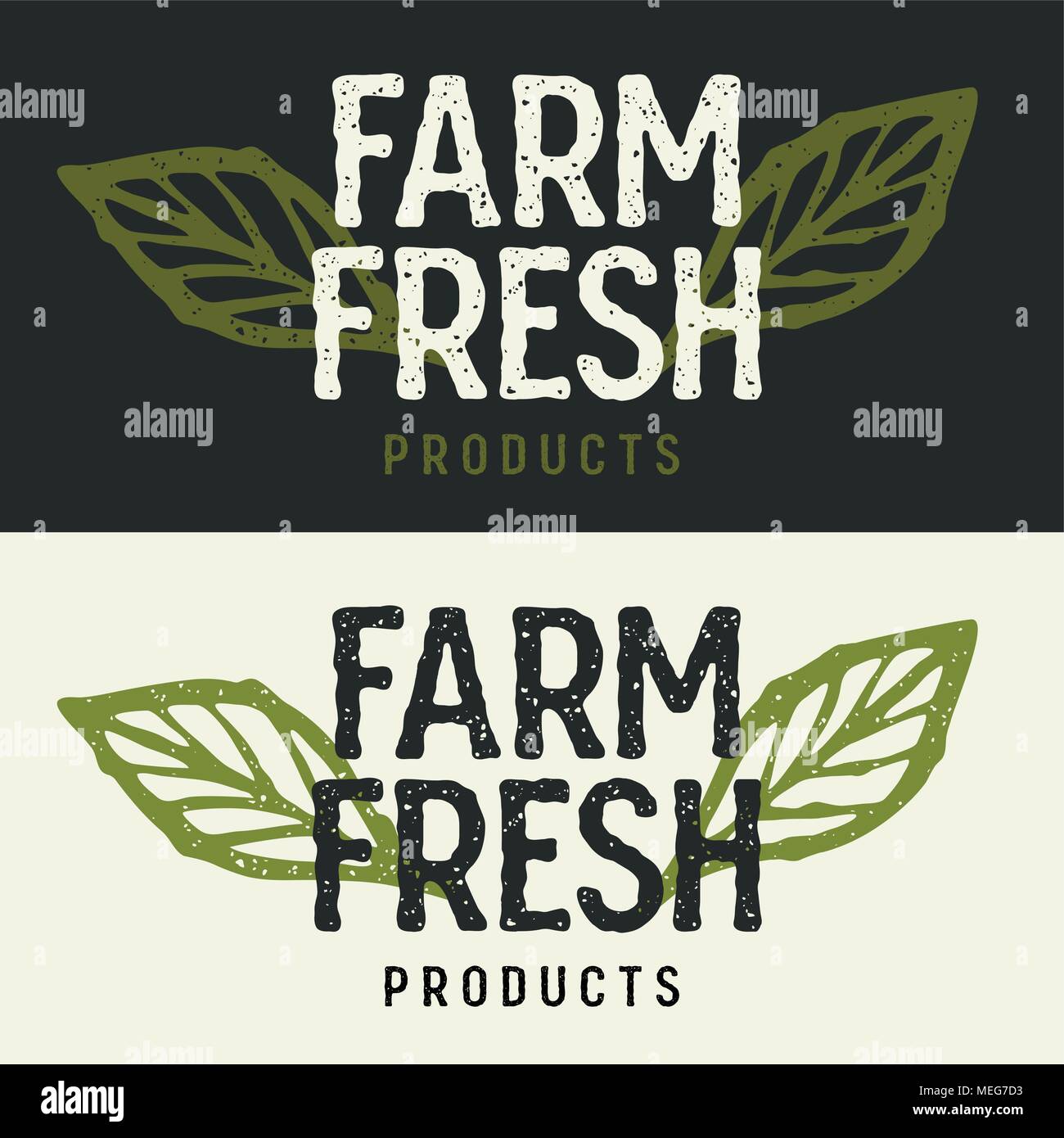 Farm Fresh lettering. Concept idea for authentic design of a Butcher ...