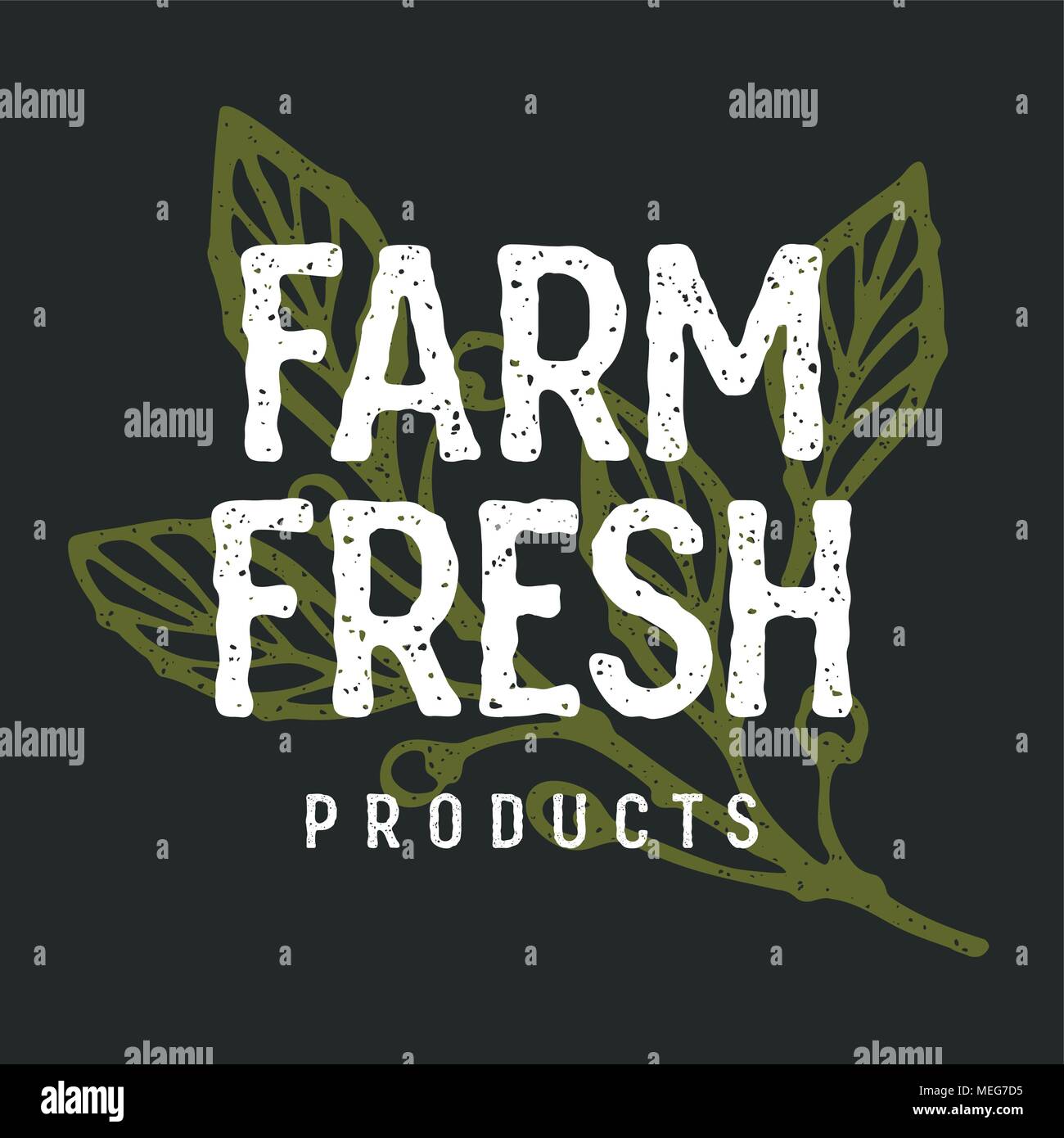 Farm Fresh lettering. Concept idea for authentic design of a Butcher ...