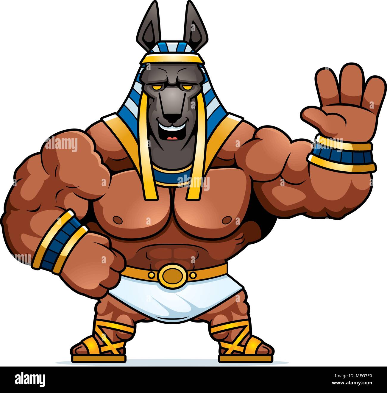 A cartoon illustration of Anubis waving Stock Vector Image & Art - Alamy