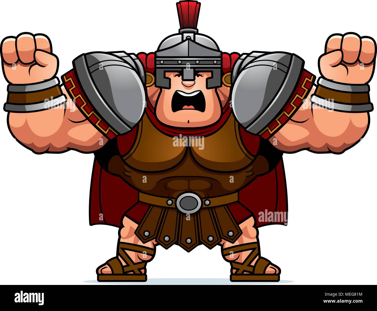 A cartoon illustration of a Roman centurion looking angry Stock Vector ...