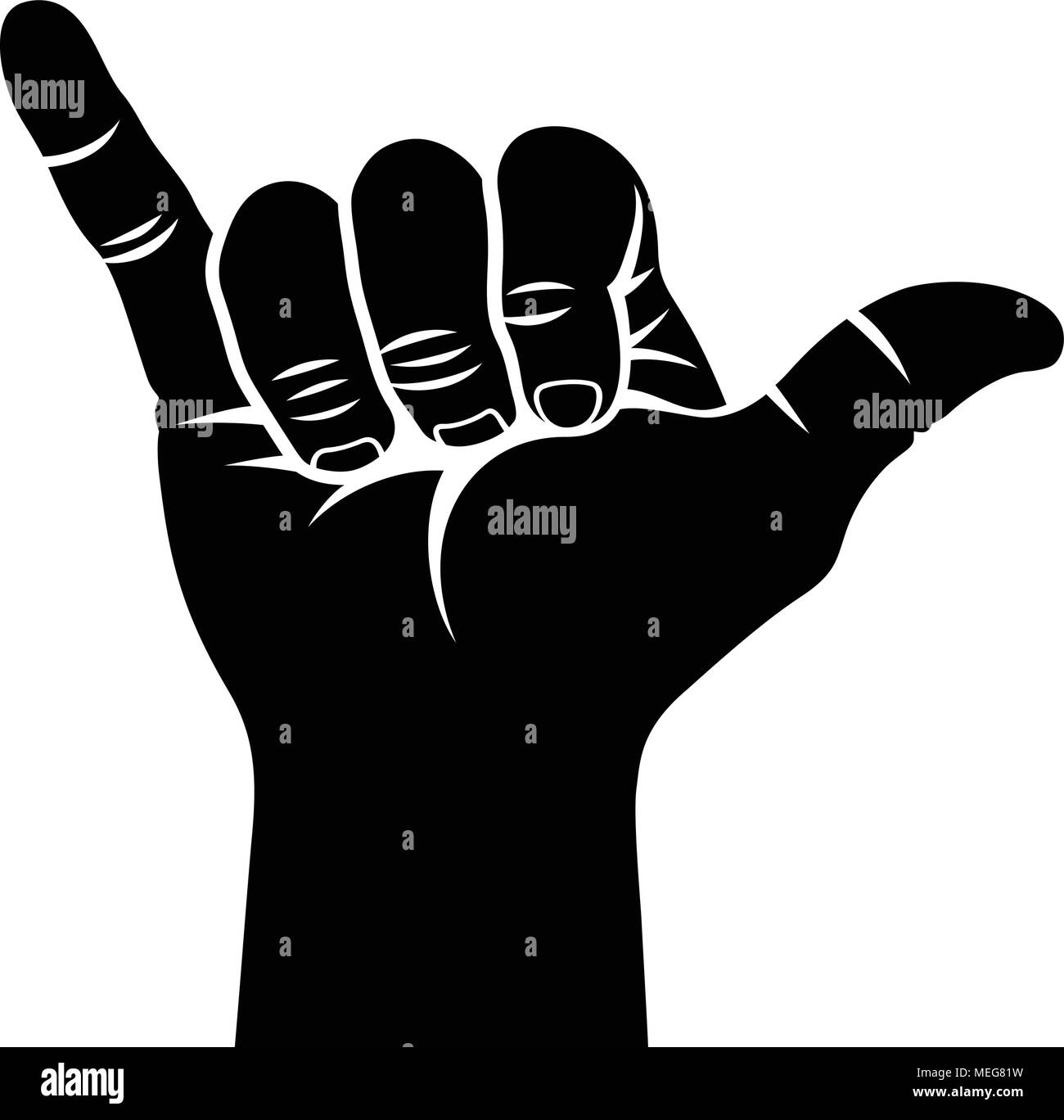 Shaka hand sign / Vector illustration Stock Vector Image & Art - Alamy