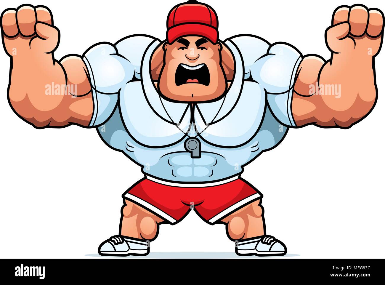 A cartoon illustration of a coach looking angry Stock Vector Image ...