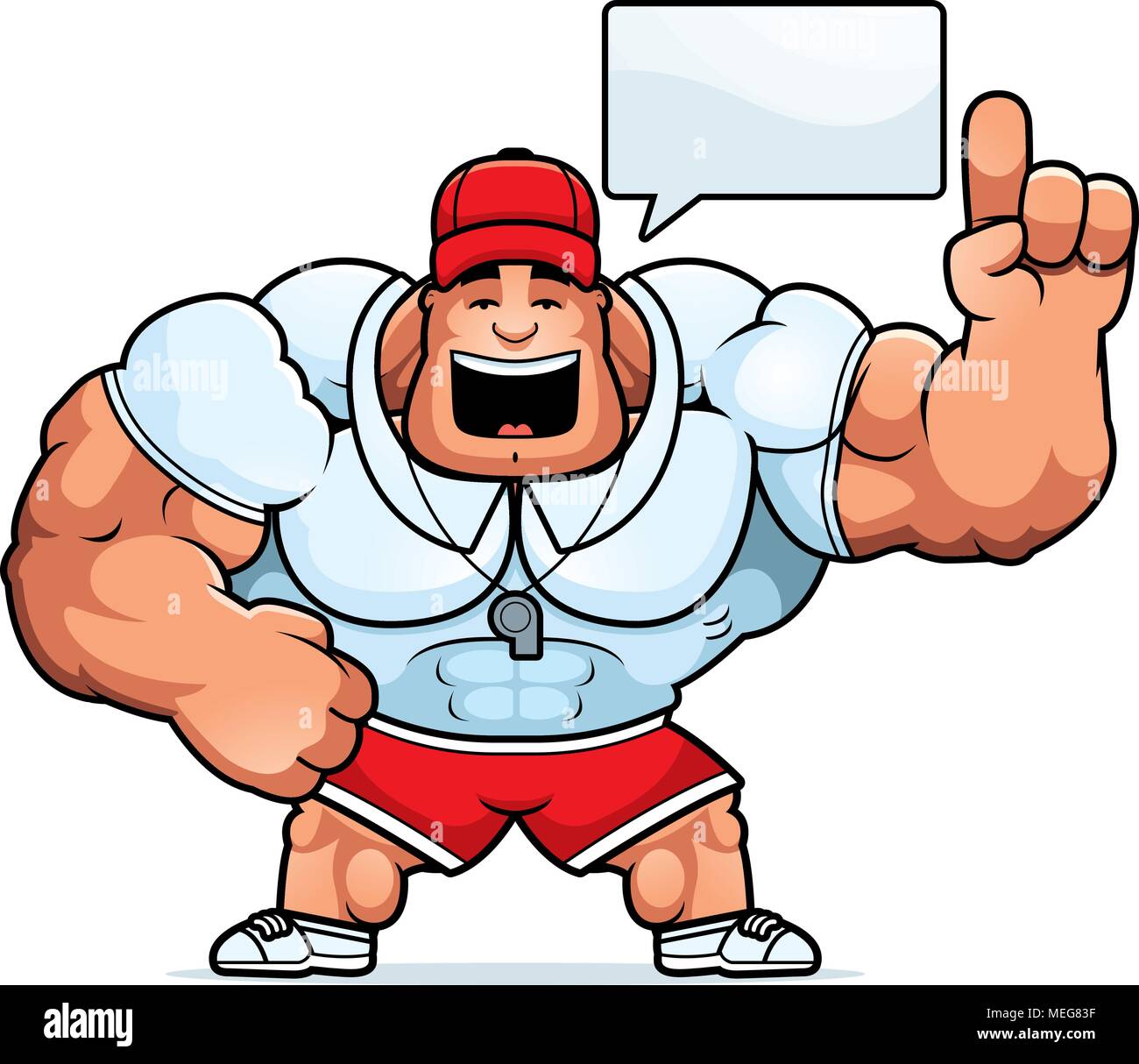 A cartoon illustration of a coach talking Stock Vector Image & Art - Alamy