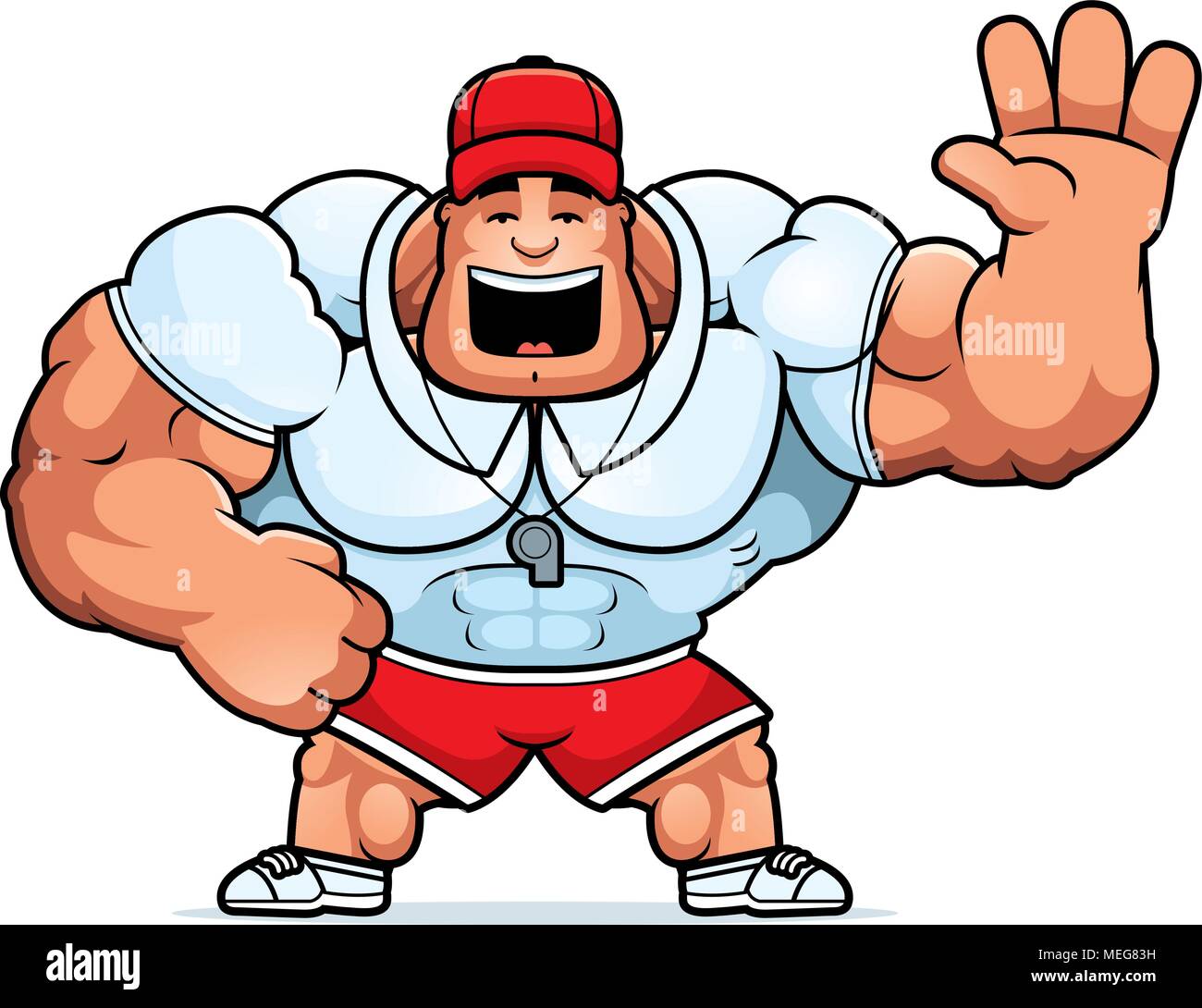A cartoon illustration of a coach waving Stock Vector Image & Art - Alamy
