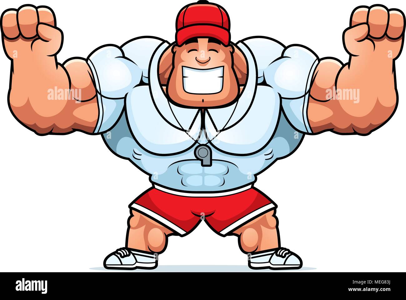 A cartoon illustration of a coach celebrating Stock Vector Image & Art ...