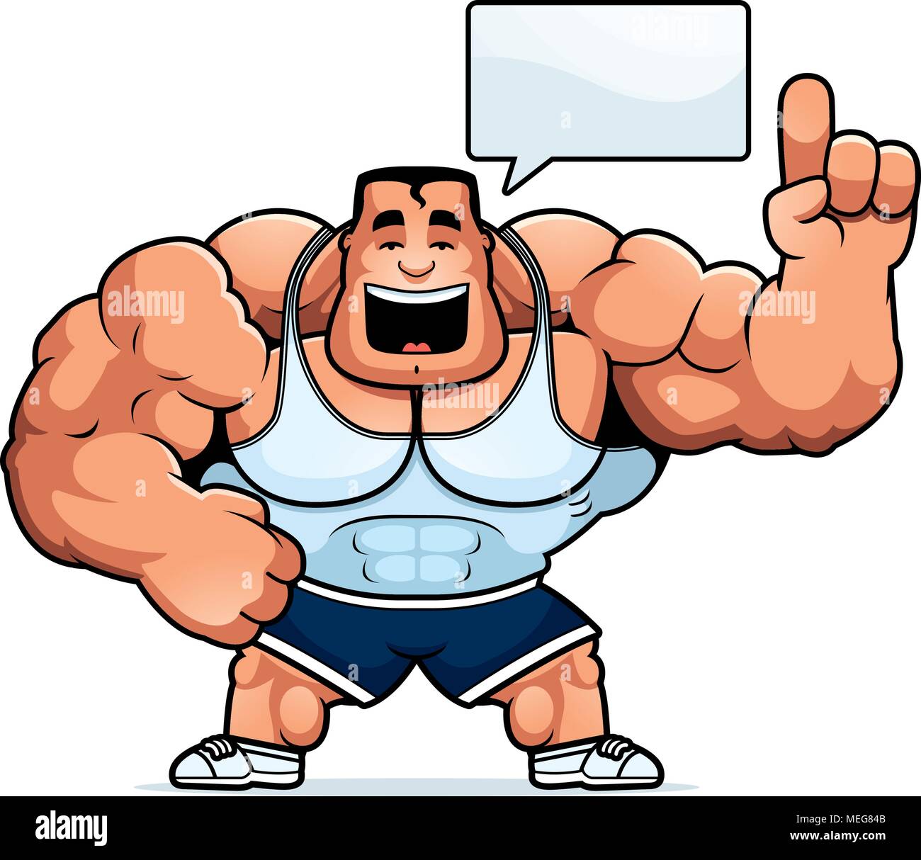 A cartoon illustration of a personal trainer talking Stock Vector Image ...
