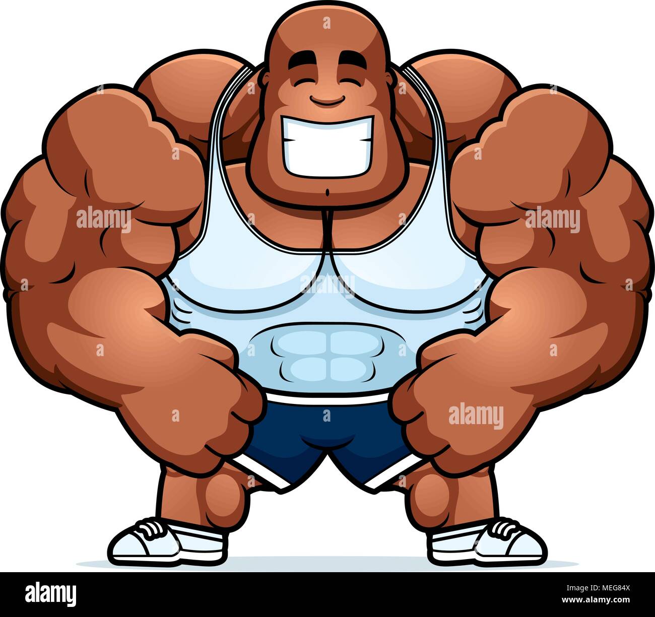 A cartoon illustration of a personal trainer smiling Stock Vector Image ...