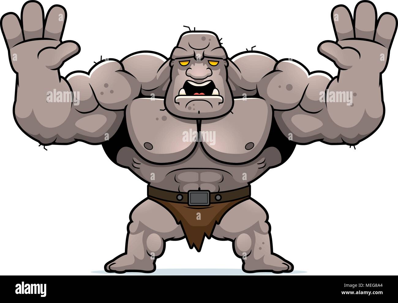 A cartoon illustration of an ogre looking scared Stock Vector Image ...