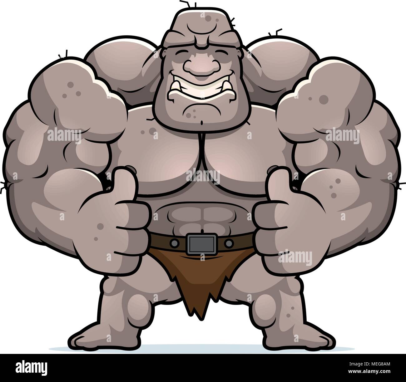 A cartoon illustration of an ogre with thumbs up Stock Vector Image ...