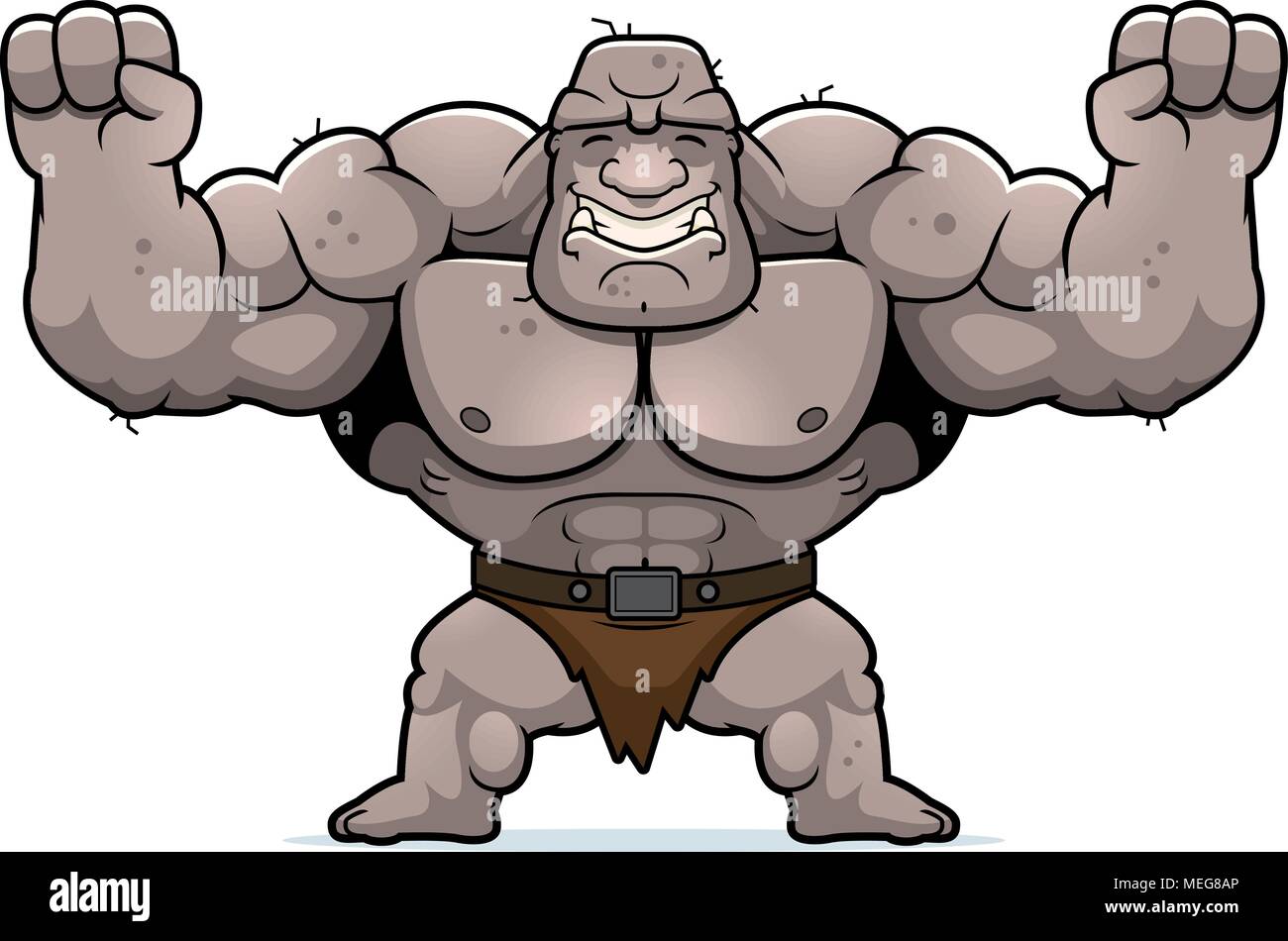 A cartoon illustration of an ogre celebrating Stock Vector Image & Art ...