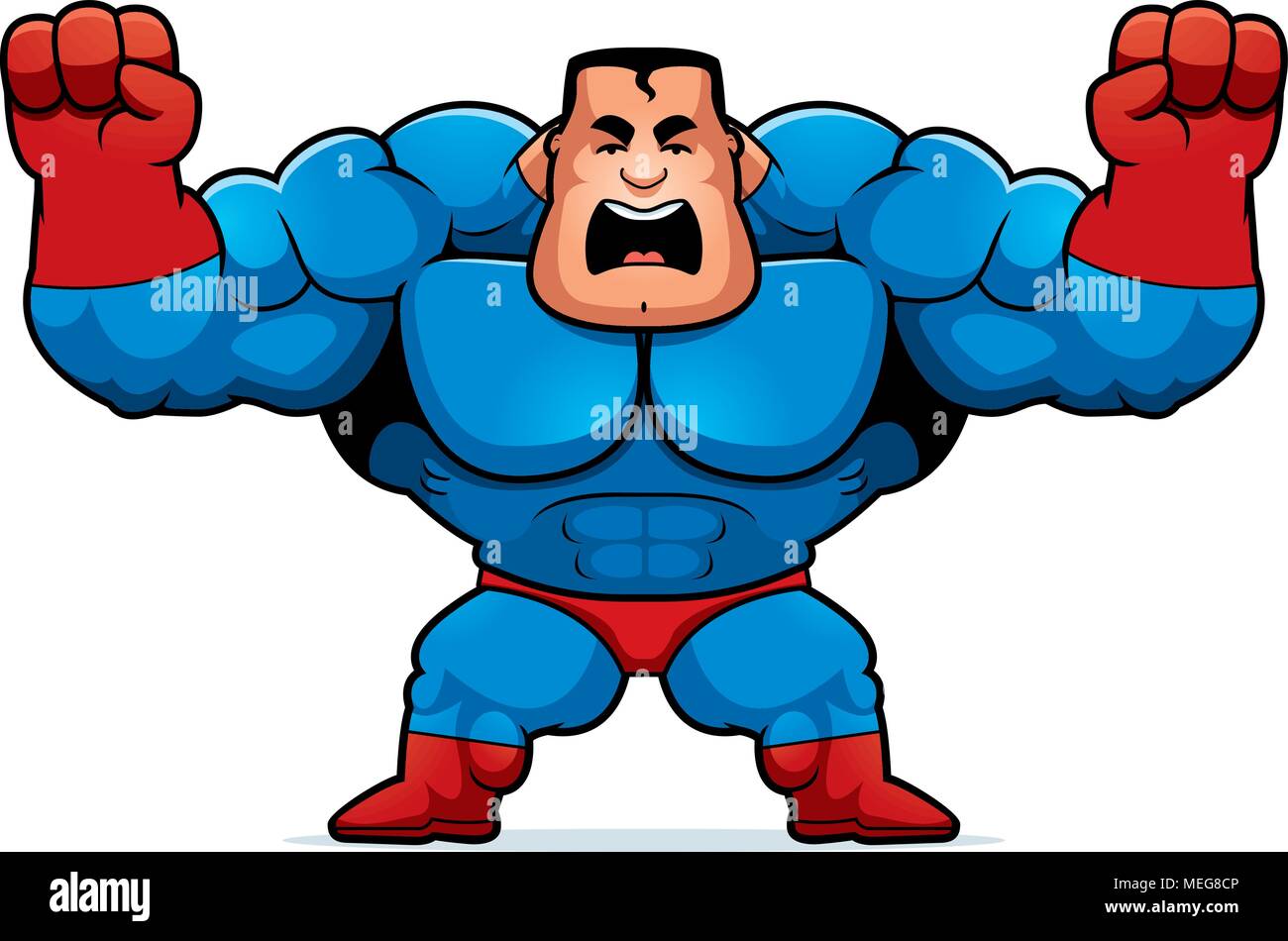 A cartoon illustration of a superhero looking angry Stock Vector Image ...