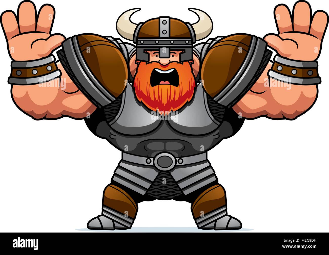 Man with viking helmet afraid Stock Vector Images - Alamy