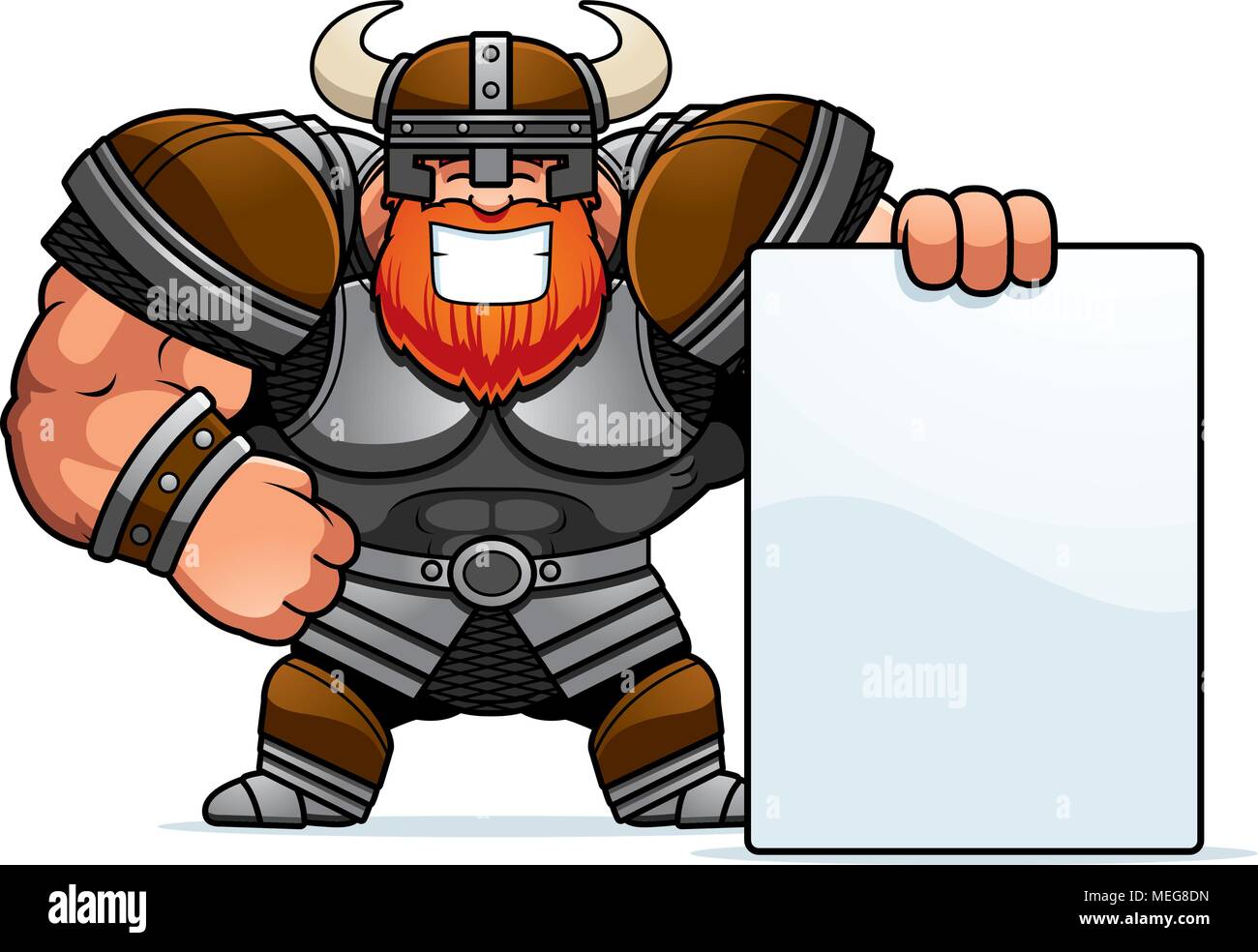 A cartoon illustration of a Viking with a sign Stock Vector Image & Art ...