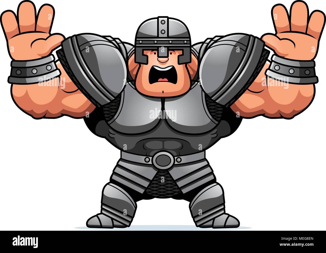 A cartoon illustration of a warrior looking scared Stock Vector Image ...