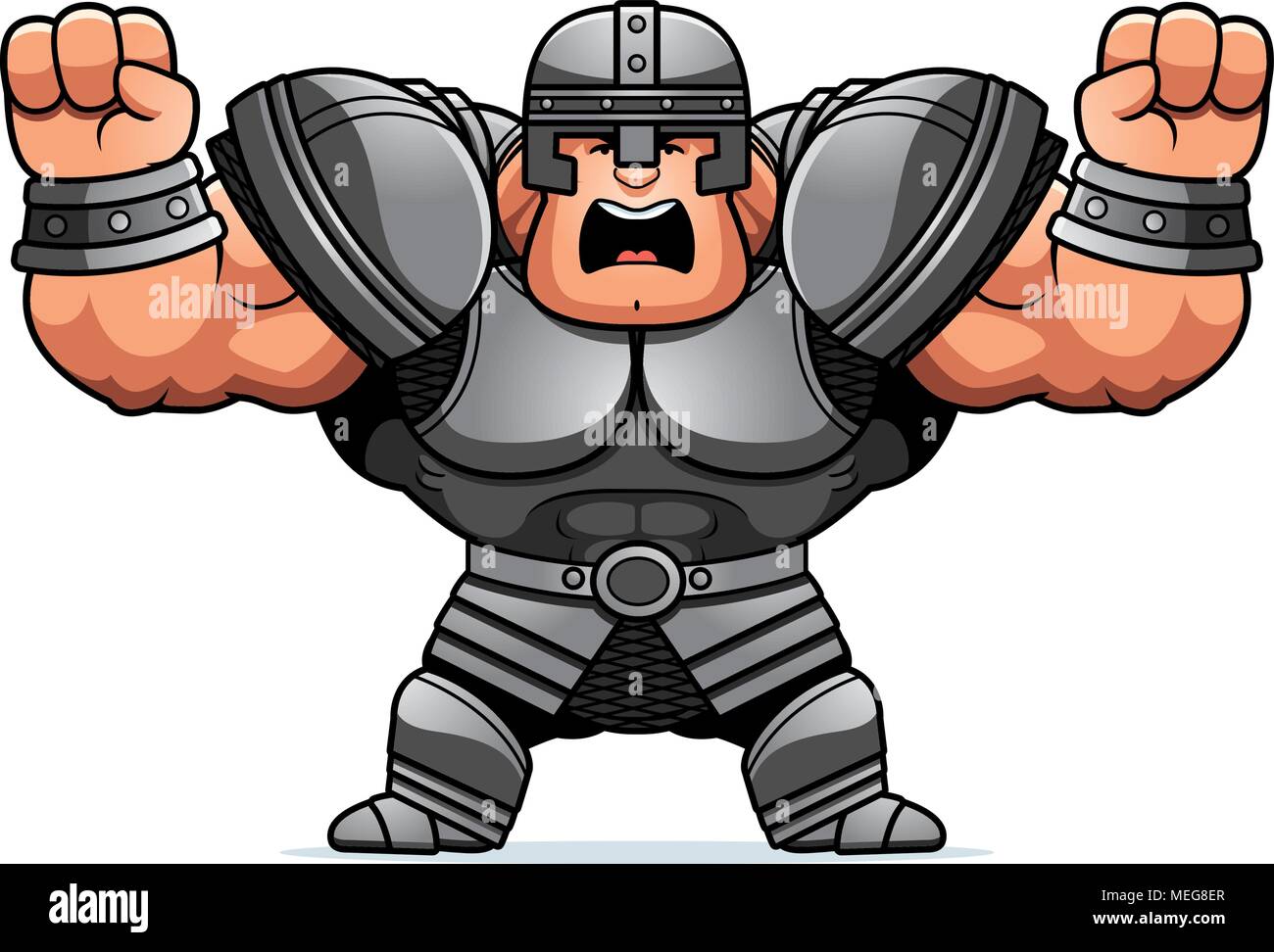 A cartoon illustration of a warrior looking angry Stock Vector Image ...
