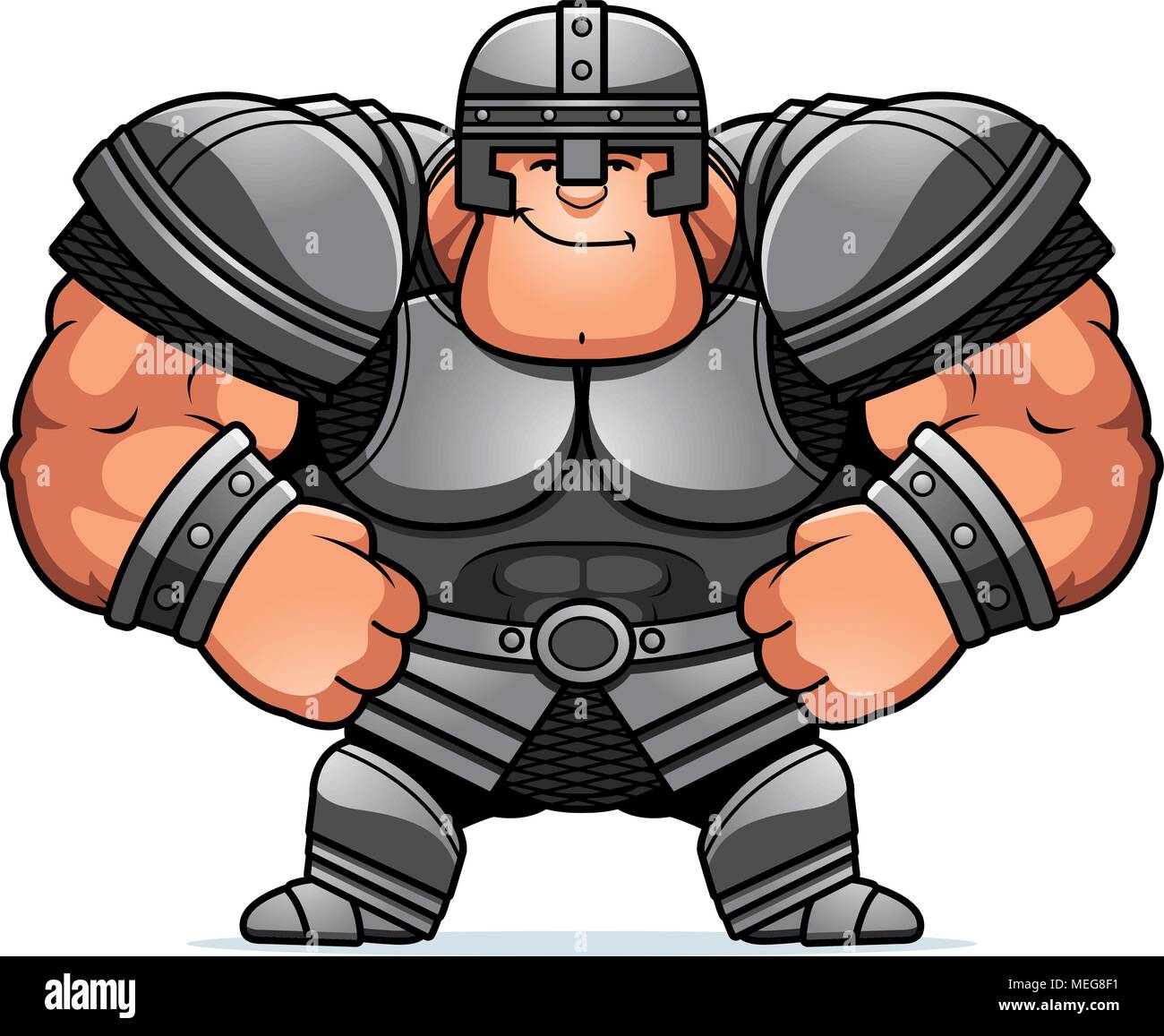 A cartoon illustration of a warrior looking confident Stock Vector ...
